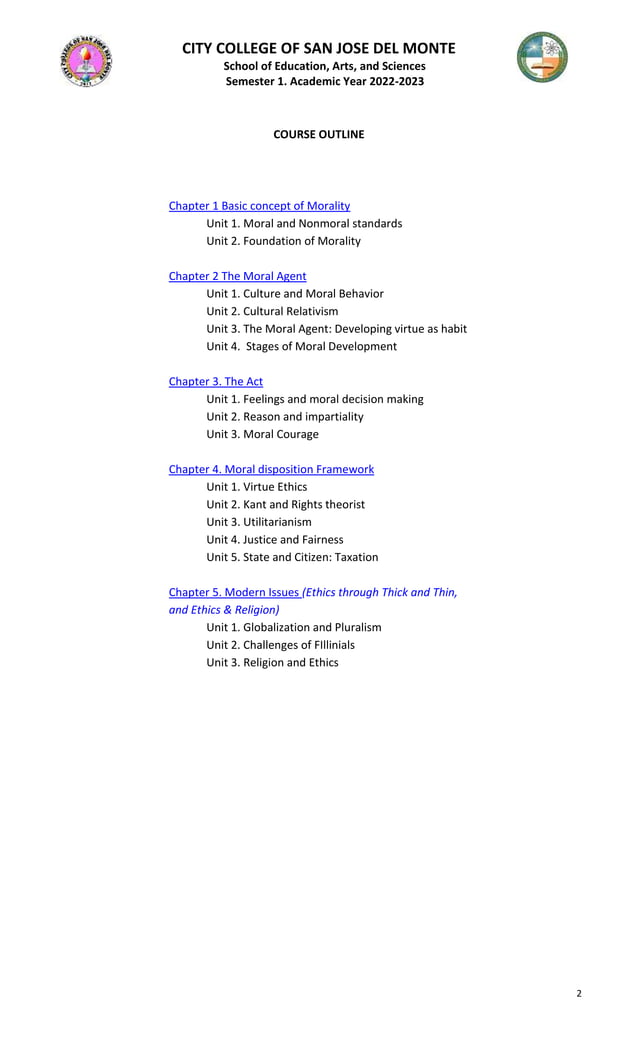 Modules in Ethics_updated (1).pdf | Secondary Education | Education