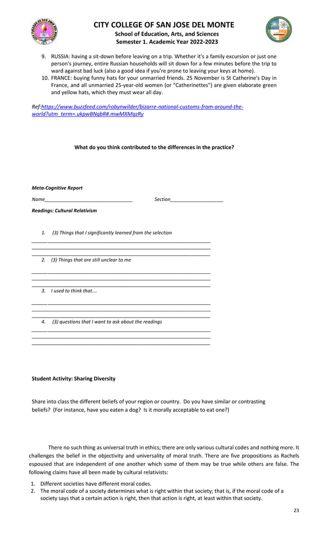 Modules in Ethics_updated (1).pdf | Secondary Education | Education