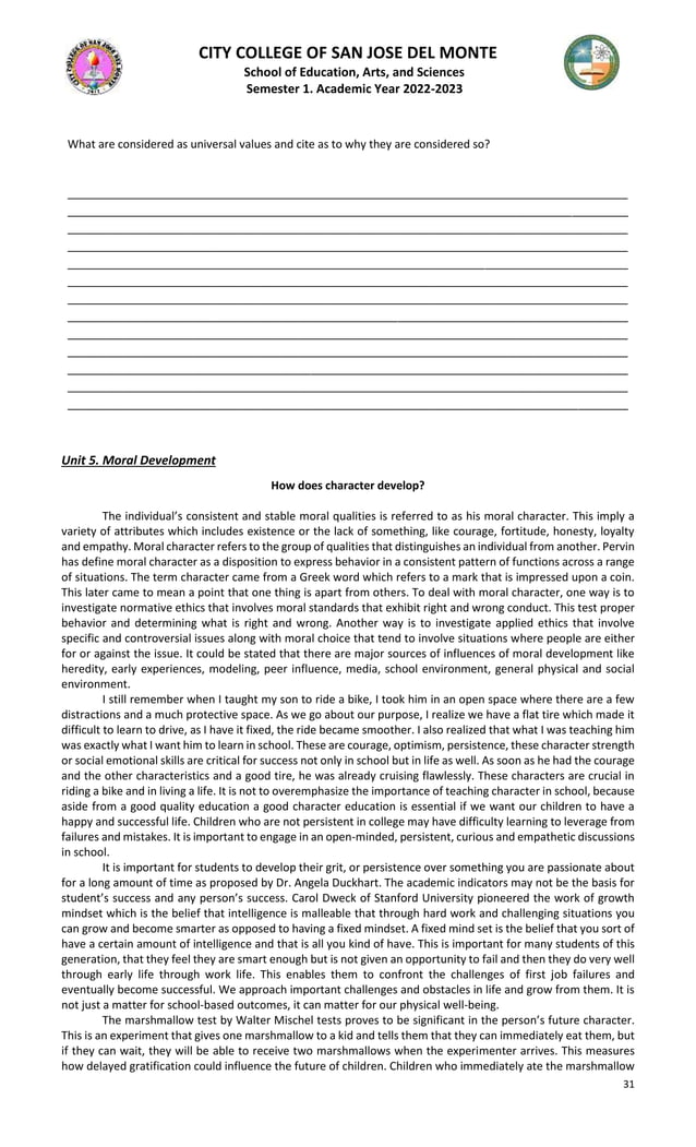 Modules in Ethics_updated (1).pdf | Secondary Education | Education