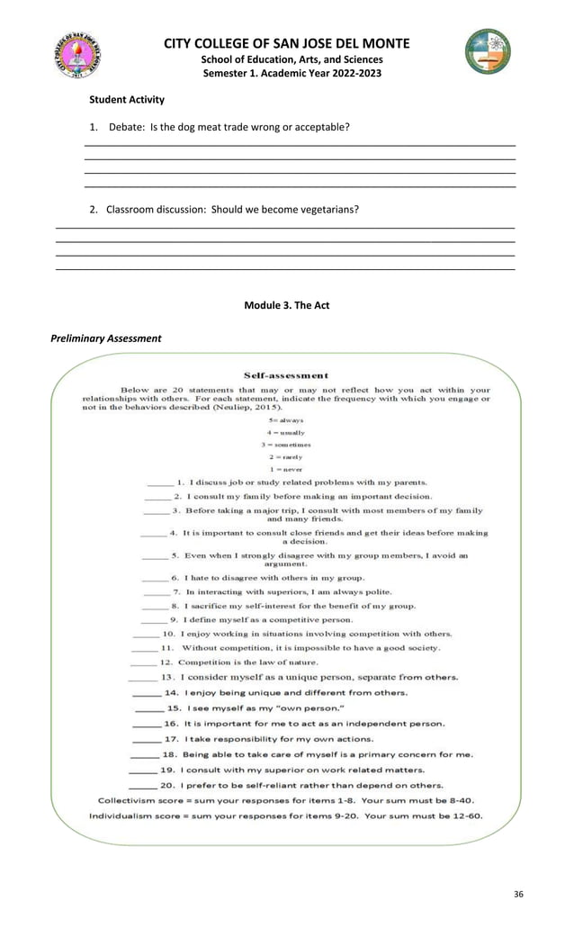 Modules in Ethics_updated (1).pdf | Secondary Education | Education