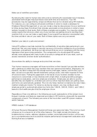 Modules of a Human Resource Management System | PDF