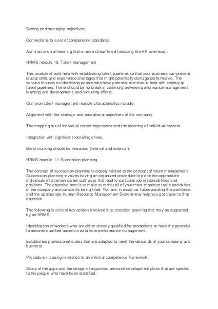 Modules of a Human Resource Management System | PDF