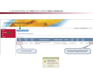 Module Specification Management | PPT
