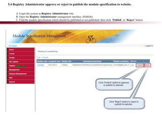 Module Specification Management | PPT