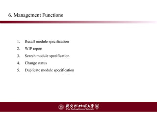 Module Specification Management | PPT