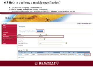 Module Specification Management | PPT