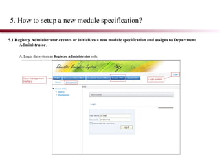 Module Specification Management | PPT