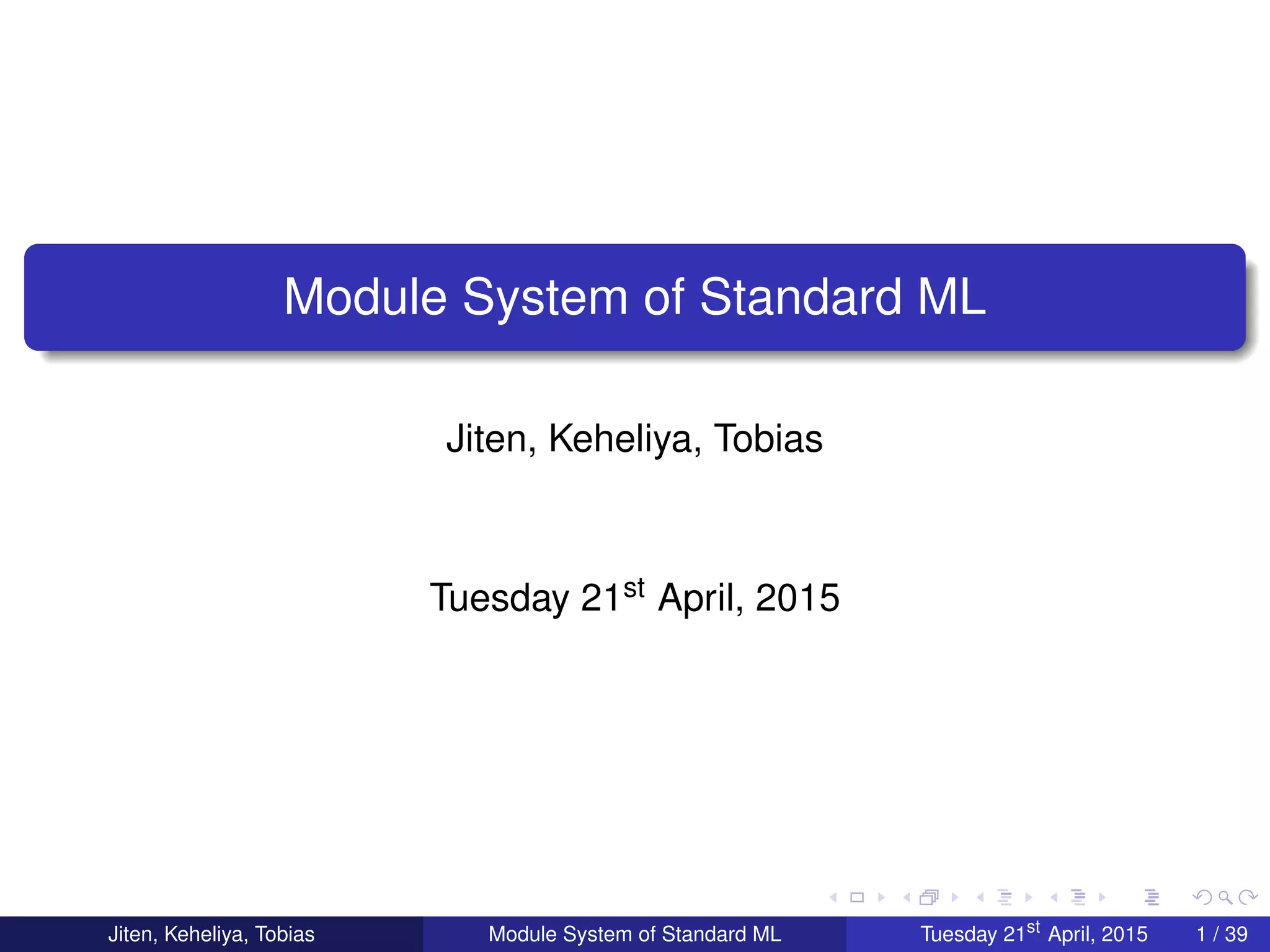 Module System in Standard ML | PPT