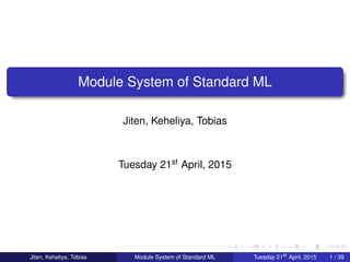 Module System in Standard ML | PPT