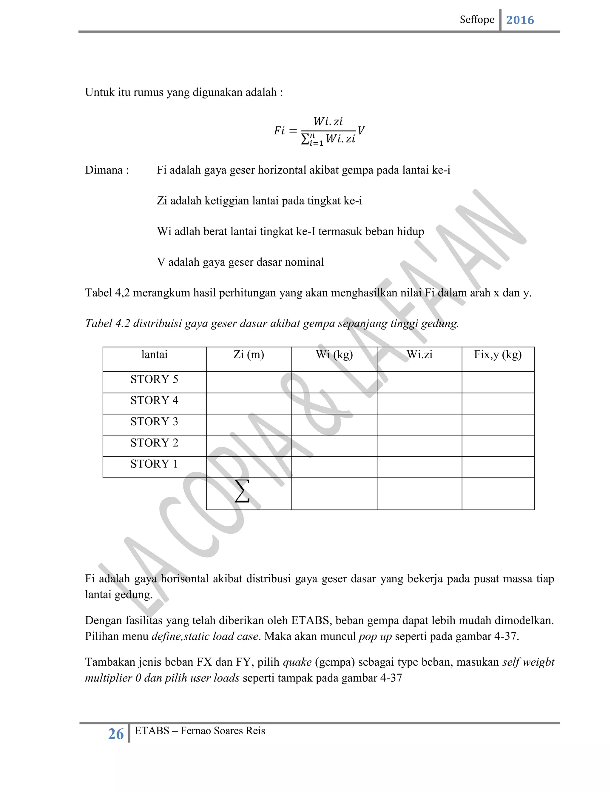 Modul etabs seffope (1) | PDF