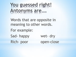 ANTONYMS | PPTX