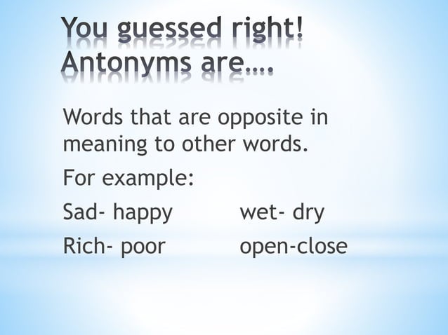 ANTONYMS | PPT