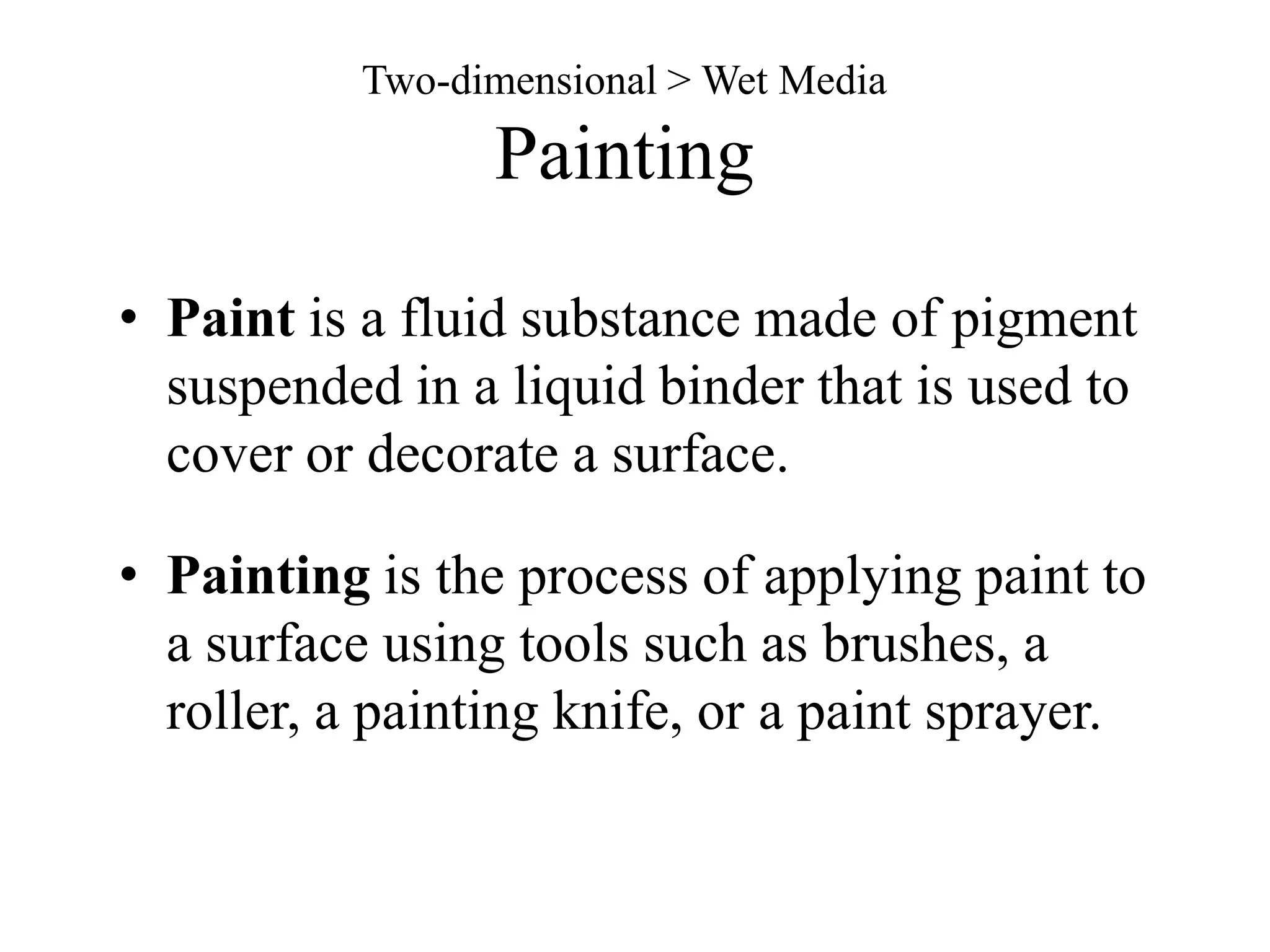 Two-Dimensional Fine Art Media | PPTX