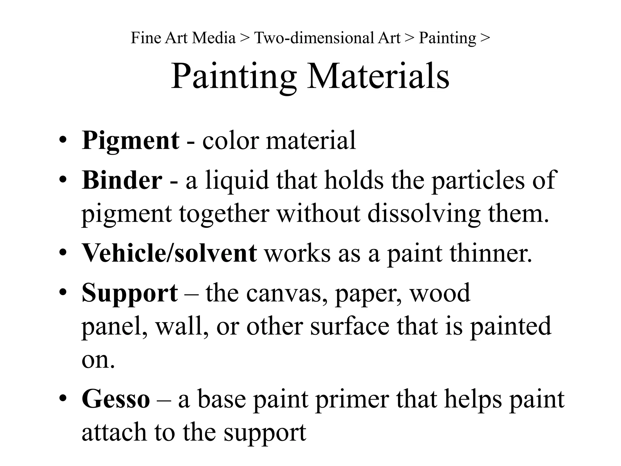 Two-Dimensional Fine Art Media | PPTX