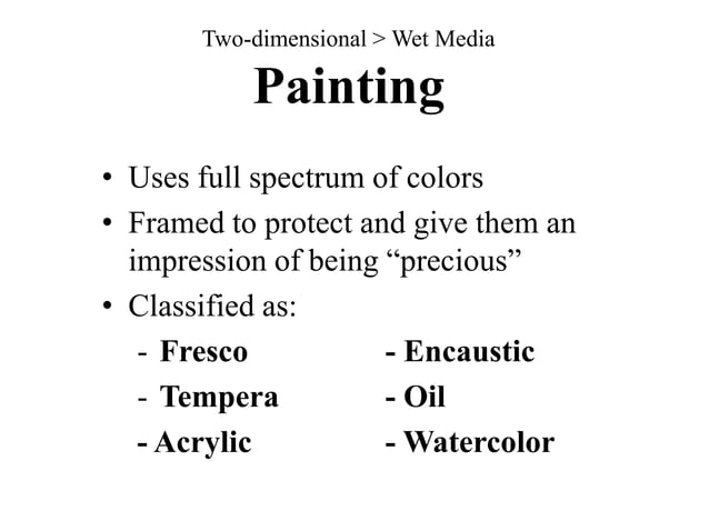 Two-Dimensional Fine Art Media | PPTX | Drawing and Sketching | Arts ...