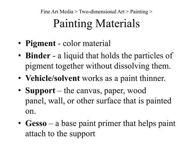 Two-Dimensional Fine Art Media | PPTX | Drawing and Sketching | Arts ...