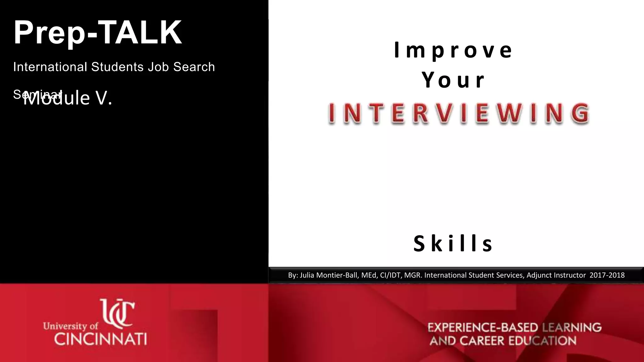 Seminar #8 improve your job interview skills ppt | PPT
