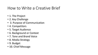 COPY WRITING - What is Brief? | PPTX