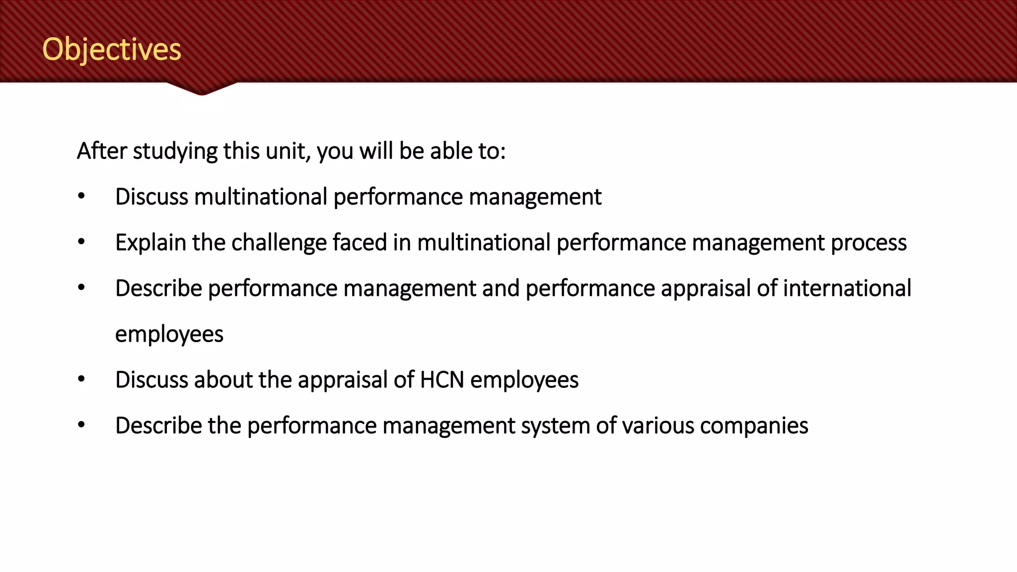 Dr. Jhansi Rani M R - Module V Multinational Performance Management | PPTX