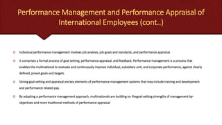 Dr. Jhansi Rani M R - Module V Multinational Performance Management | PPTX