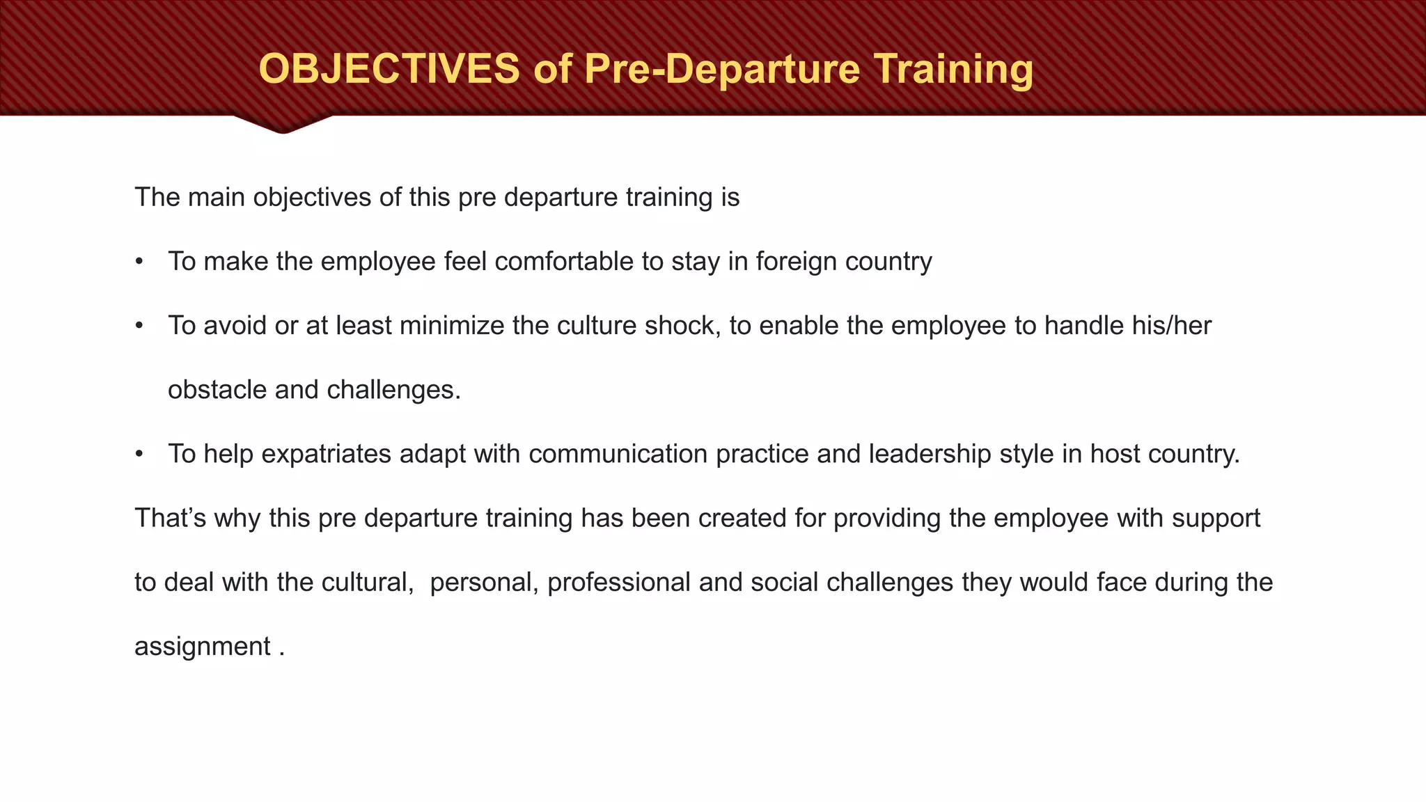 Dr. Jhansi Rani M R - Module IV A - Expatriate Training & Development ...