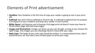 COPY WRITING - Writing copy for various Media | PPTX