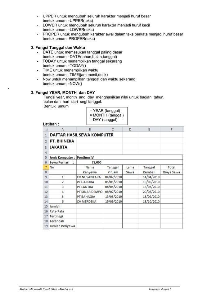 Handout Excel | PDF