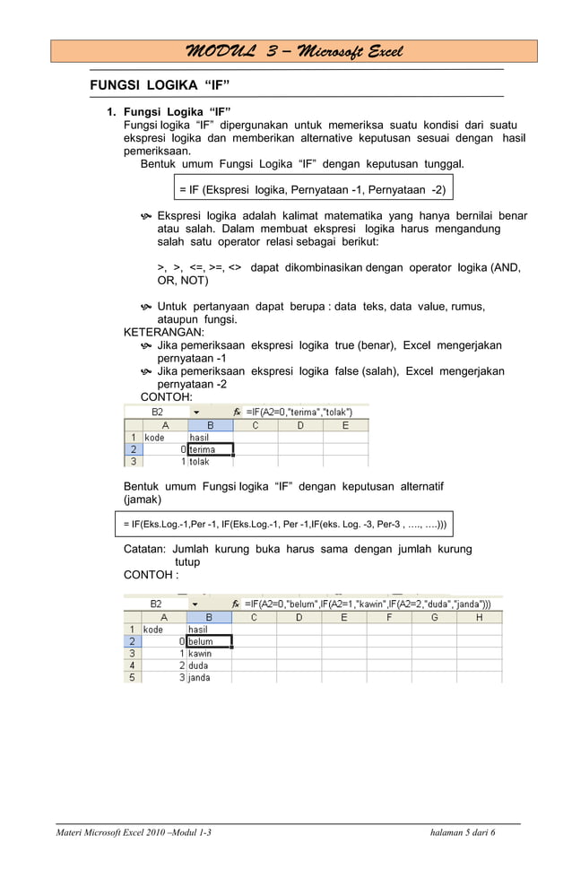 Handout Excel | PDF
