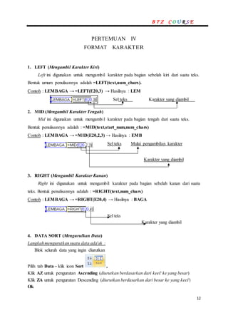 Modul excel btz | PDF