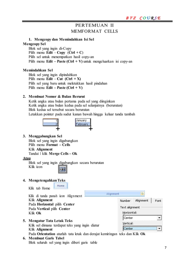 Modul excel btz | PDF