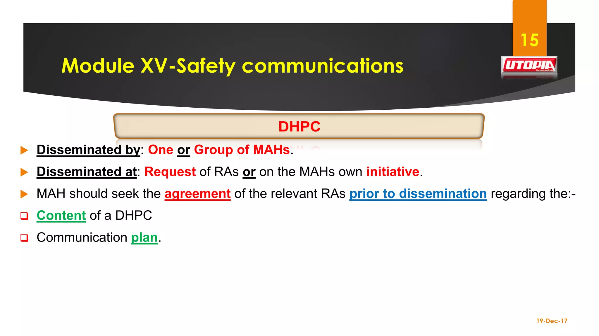 Pharmacovigilance "Module xv" Safety Communication | PDF