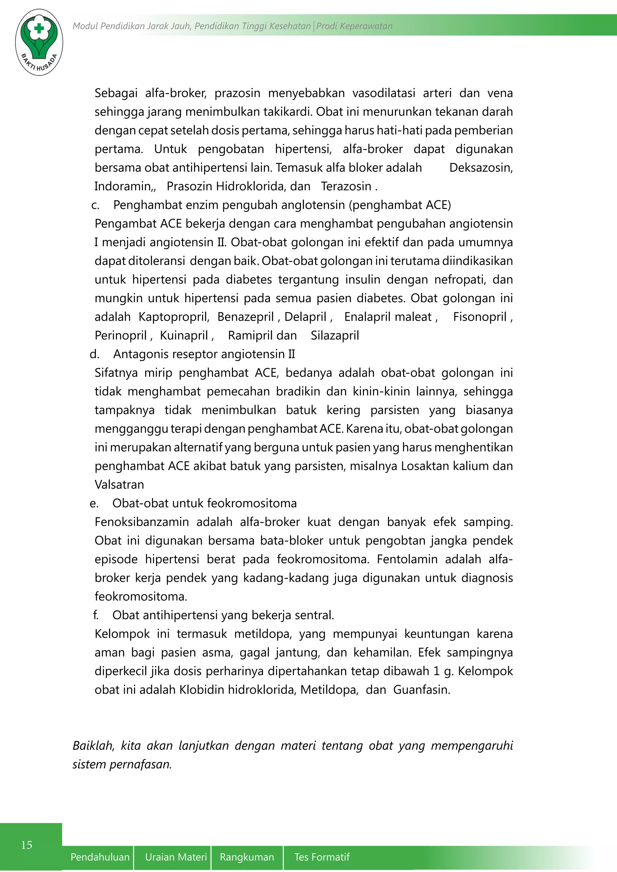 Jenis, Indikasi, Dosis, dan Efek Samping Obat | PDF