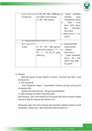 Jenis, Indikasi, Dosis, dan Efek Samping Obat | PDF