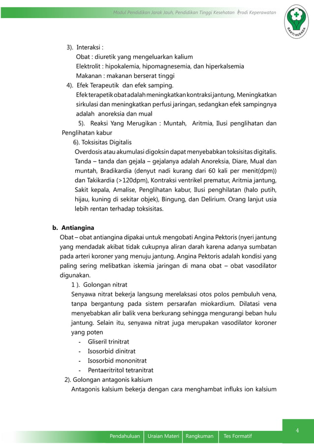 Jenis, Indikasi, Dosis, dan Efek Samping Obat | PDF