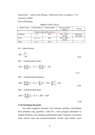 RAL (Rancangan Acak Lengkap) | PDF