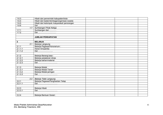 Modul format buku register | PDF