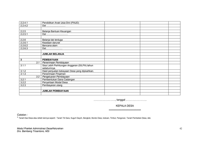 Modul format buku register | PDF