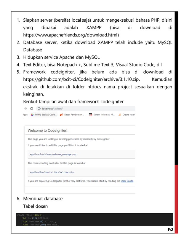 Modul framework code igniter | DOCX