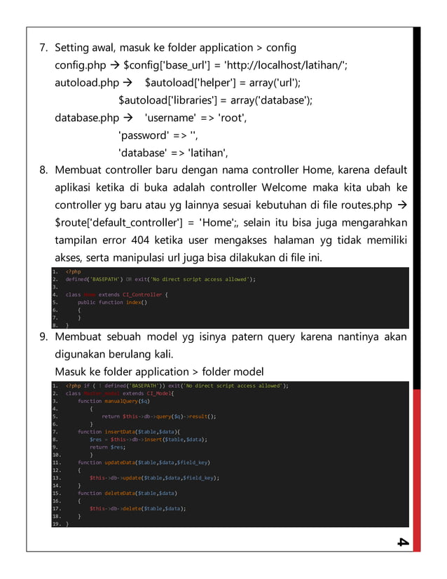 Modul framework code igniter | DOCX