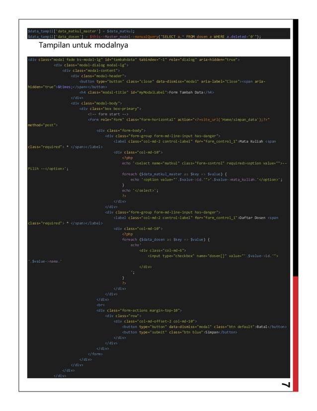 Modul framework code igniter | DOCX