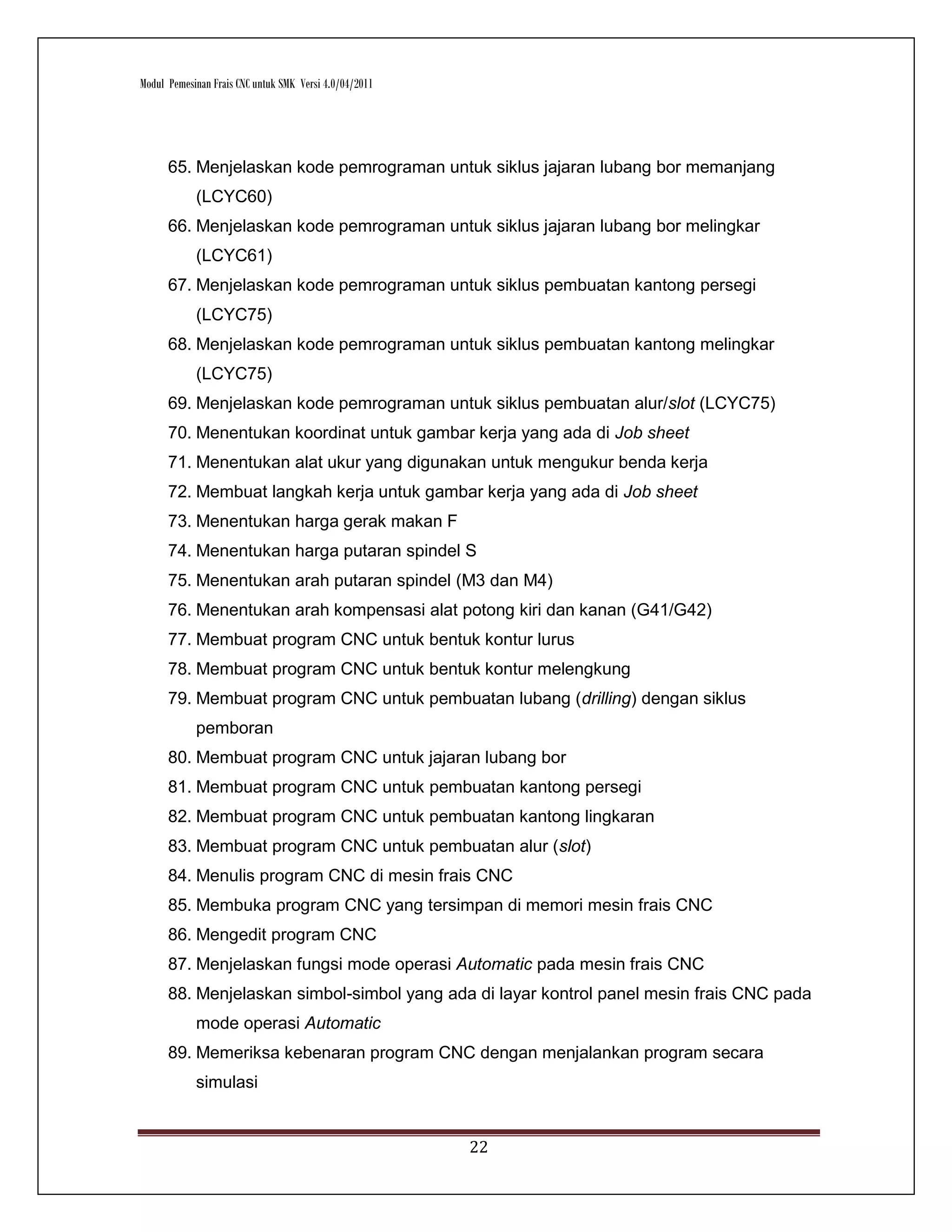 Modul Frais CNC_versi4.0_juli11 | PDF
