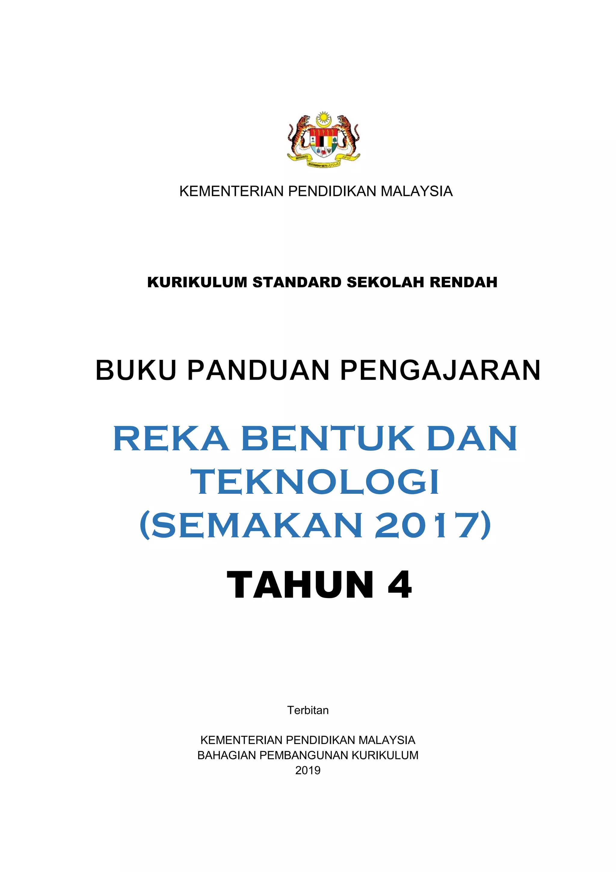 Buku Panduan Pengajaran RBT Tahun 4 Semakan 2017 | PDF