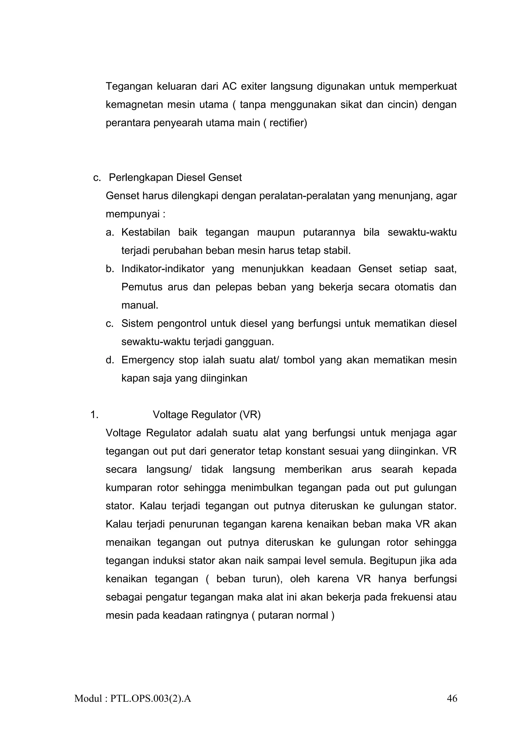 Modul generator set | DOC