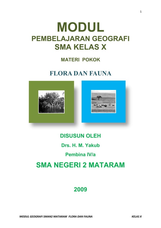 Modul geografi flora dan fauna | DOCX