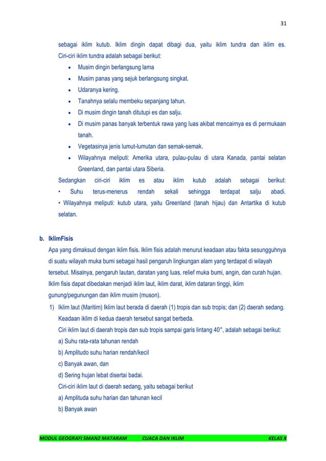 Modul georafi cuaca dan iklim | DOCX