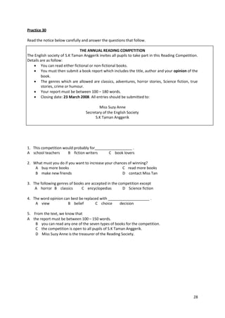 Modul gerak gempur BI UPSR | PDF