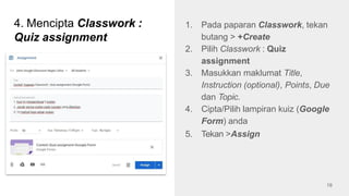 modul google classroom pembelajaran dalam talian | PDF