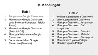 modul google classroom pembelajaran dalam talian | PDF