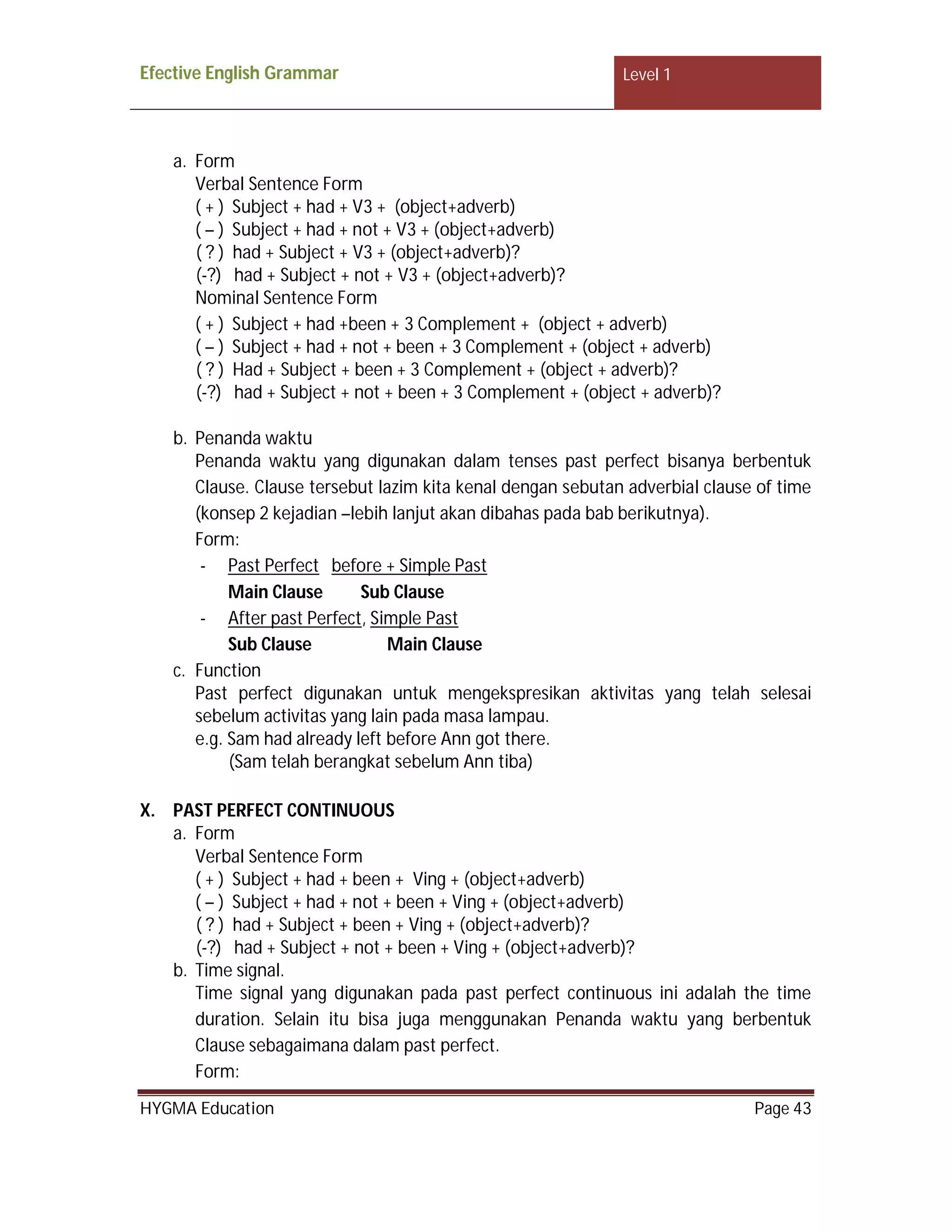 Modul grammar level 1 | PDF