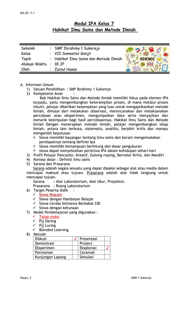 Modul Hakikat Ilmu IPA Kurikulum Merdeka SMP Kelas 7.pdf